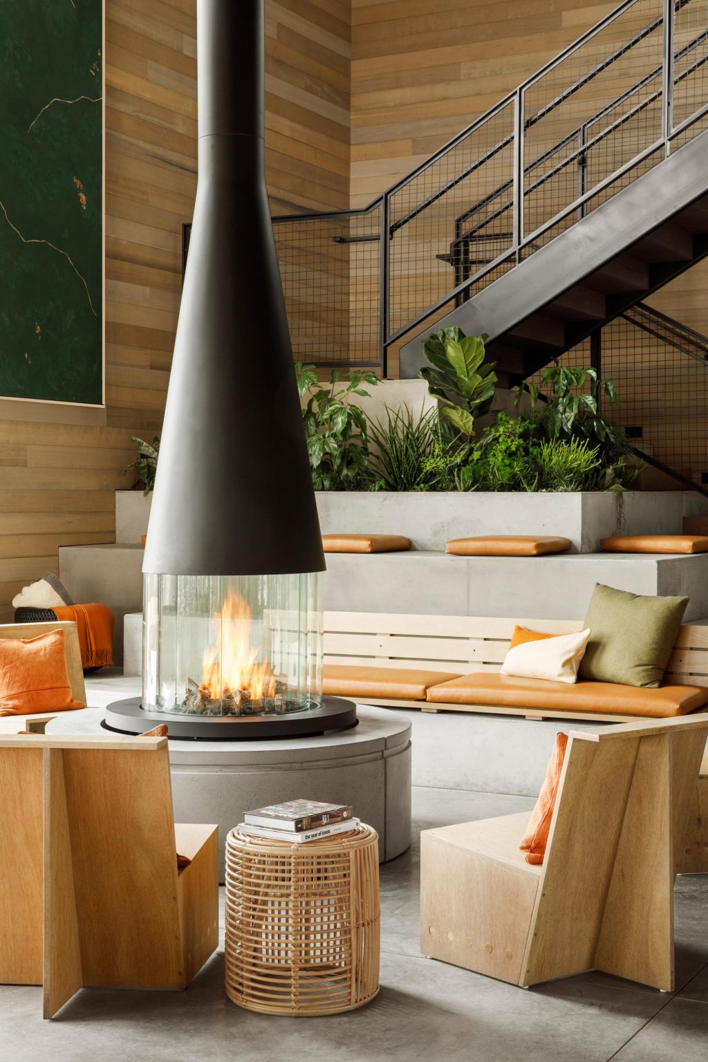 Tiered Seating With Built-In Planters Was Designed For The Base Of ...