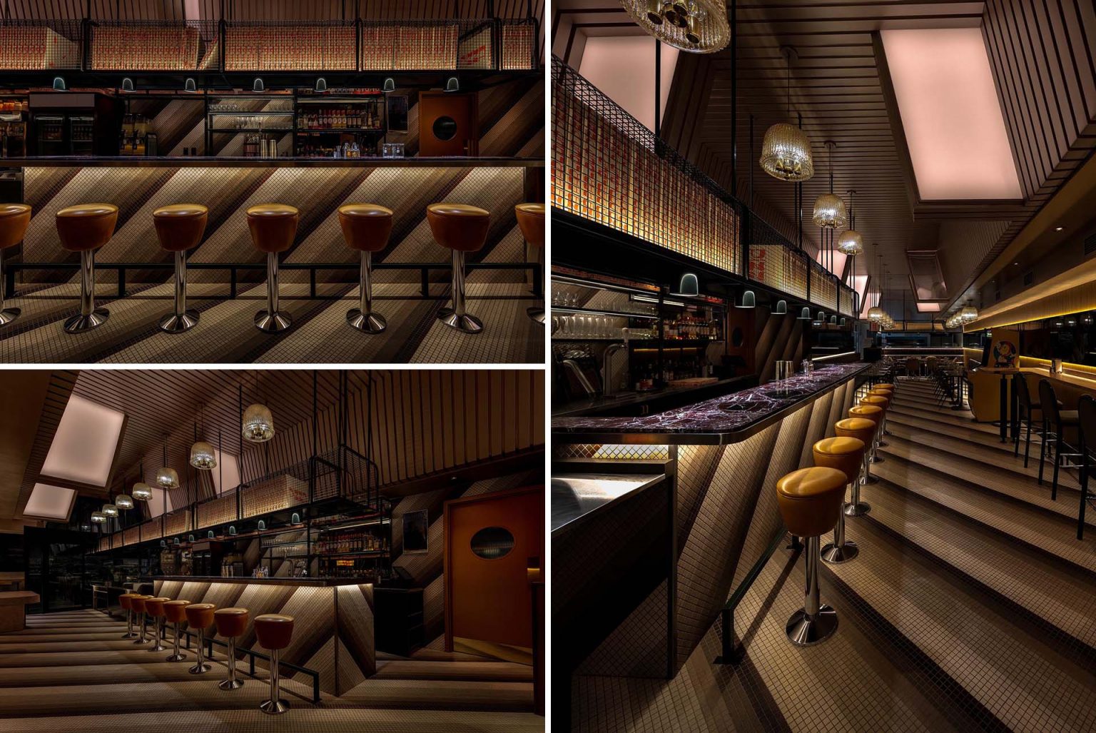 The Diagonal Tile Pattern Found Throughout This Restaurant Is A ...