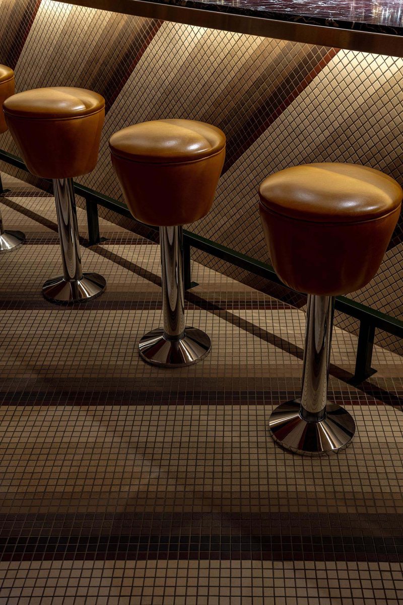 The Diagonal Tile Pattern Found Throughout This Restaurant Is A ...