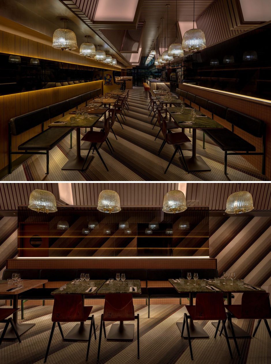 The Diagonal Tile Pattern Found Throughout This Restaurant Is A ...