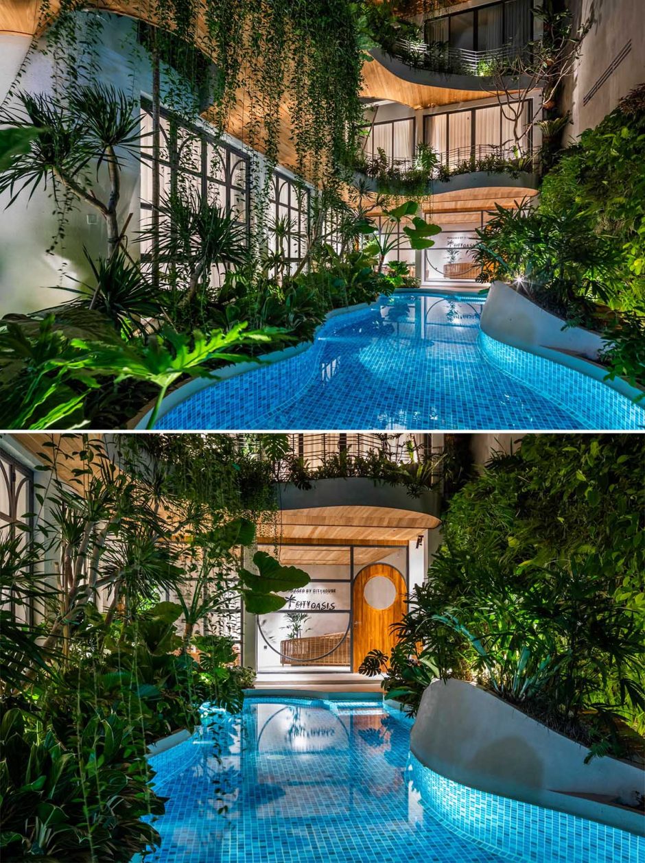 Wavy Balconies With Overhanging Plants Are A Design Feature On This ...