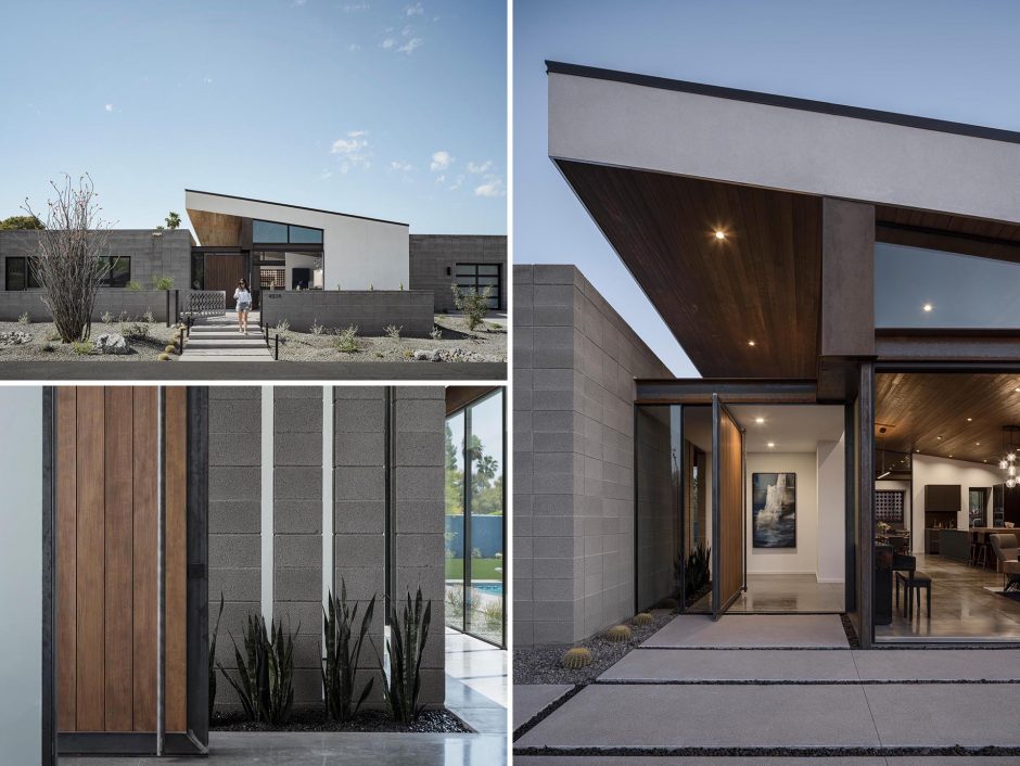 Concrete Blocks Were Used To Create A Modern Facade For This New Home ...