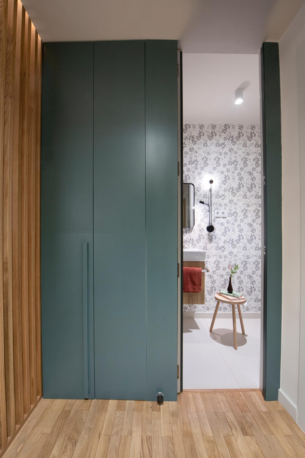 A Glass Enclosed Kitchen Is A Noticeable Design Feature Of This Home ...