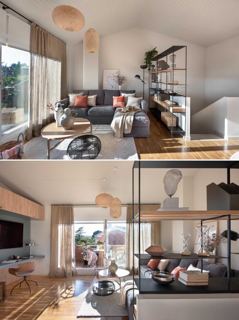 A Glass Enclosed Kitchen Is A Noticeable Design Feature Of This Home ...