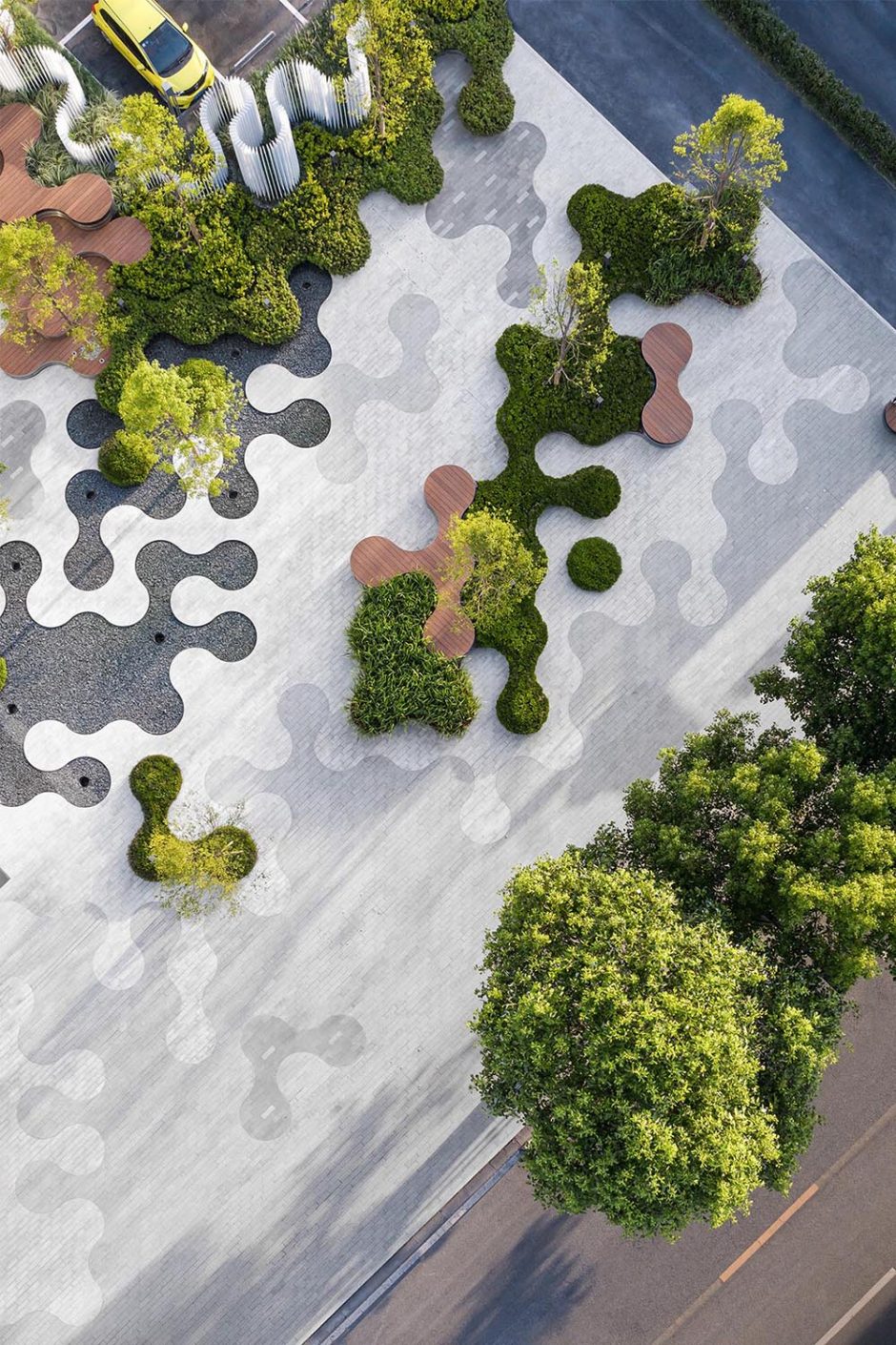 A Landscape Of Curvaceous Shapes Was Designed For This Park
