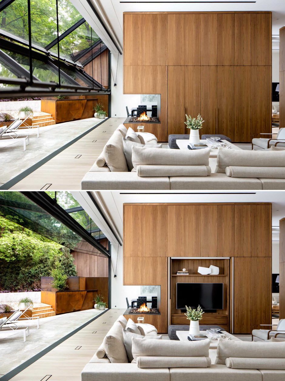 A 40 Foot Glass Wall Folds Open To Connect The Interior And Exterior ...