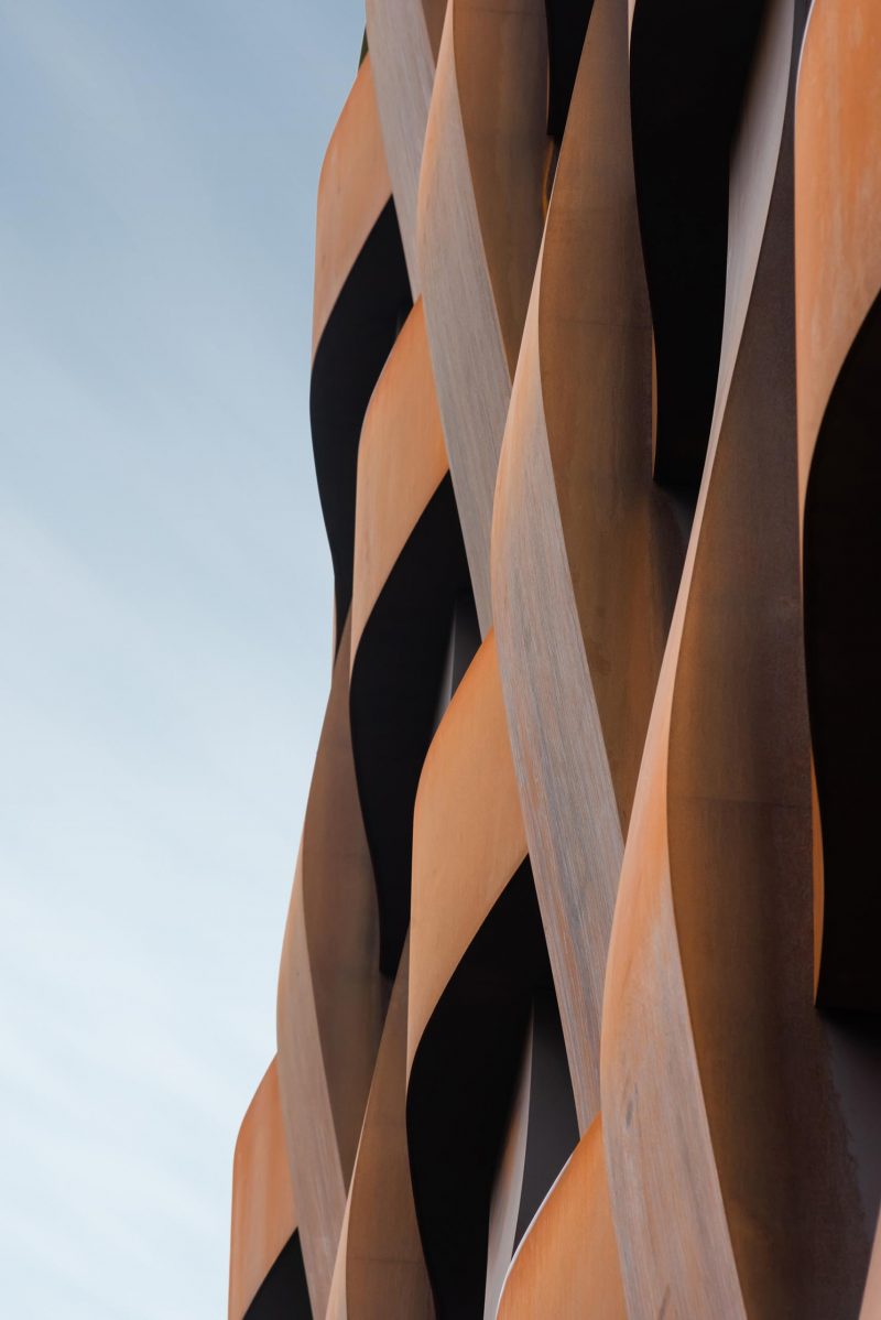 Weathered Steel Appears To Be Woven On The Exterior Of This New Office ...