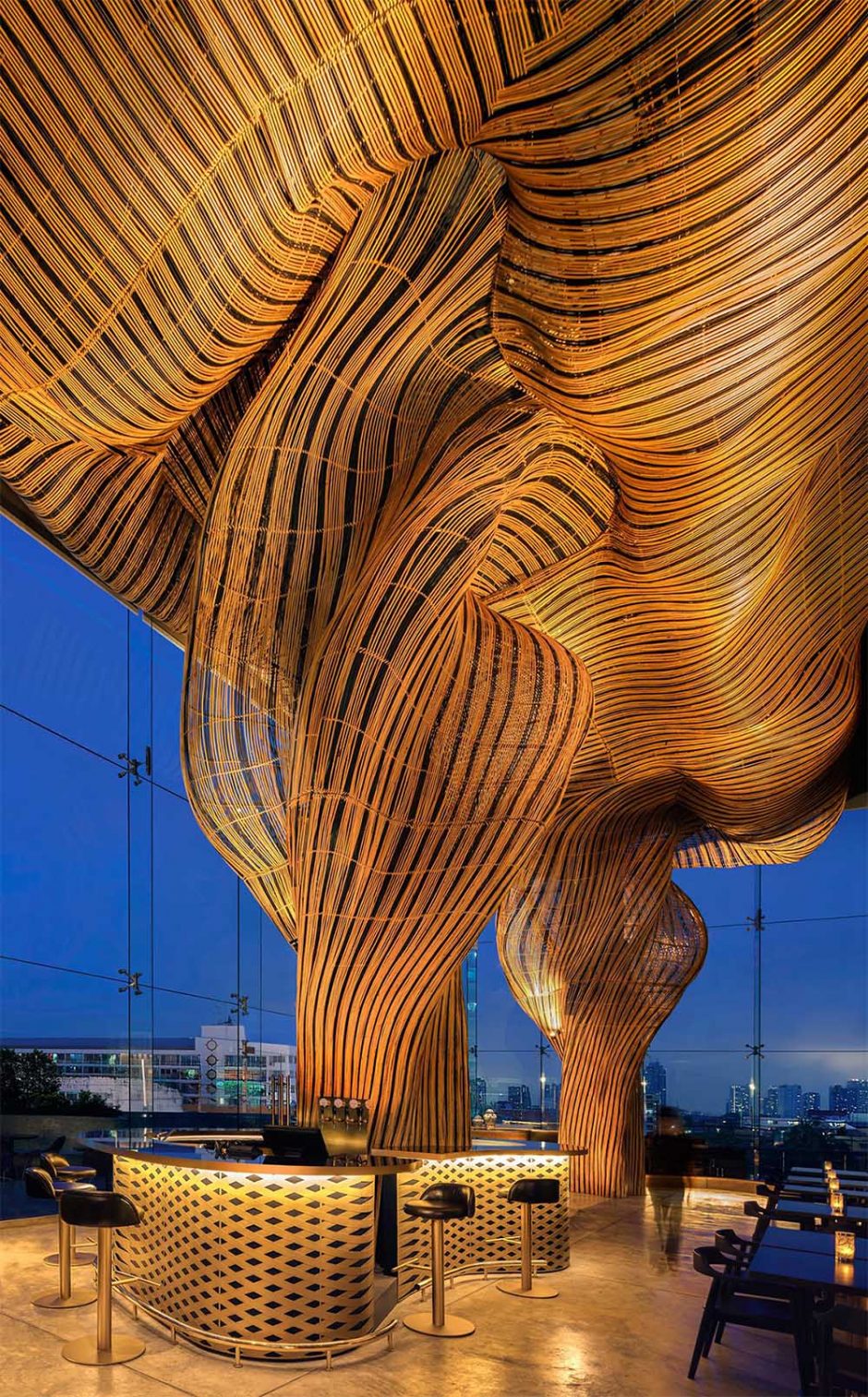 Sculptural Forms Made From Rattan Create A Dramatic Eye-Catching ...
