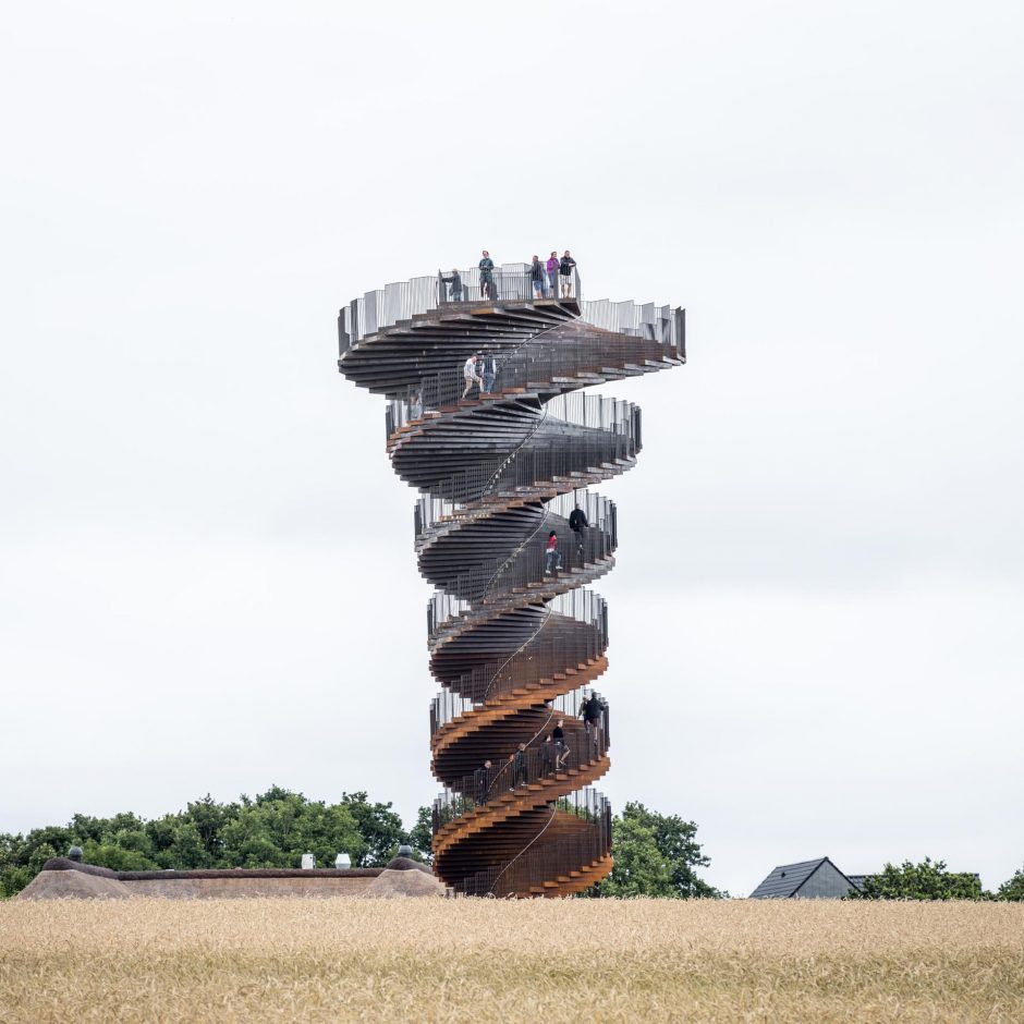 A New Spiraling Lookout Tower Opens In Denmark
