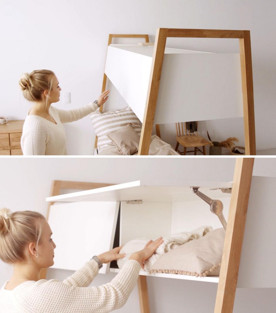 Cabinets Above The Bed Are An Idea For More Storage Space In A Bedroom