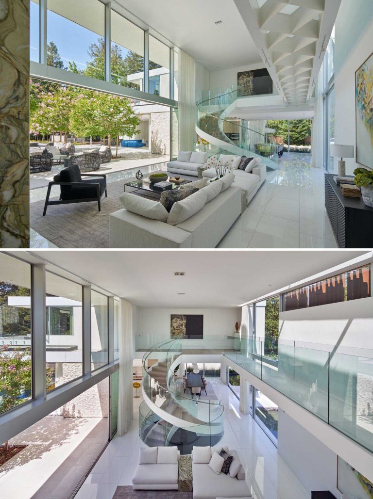 Spiral Stairs Connect Three Floors Of This Home