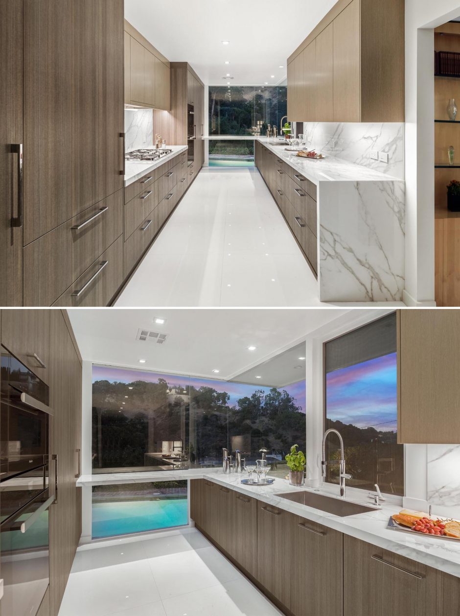 Before + After – A Kitchen Remodel Opens Up For Views Of The Pool