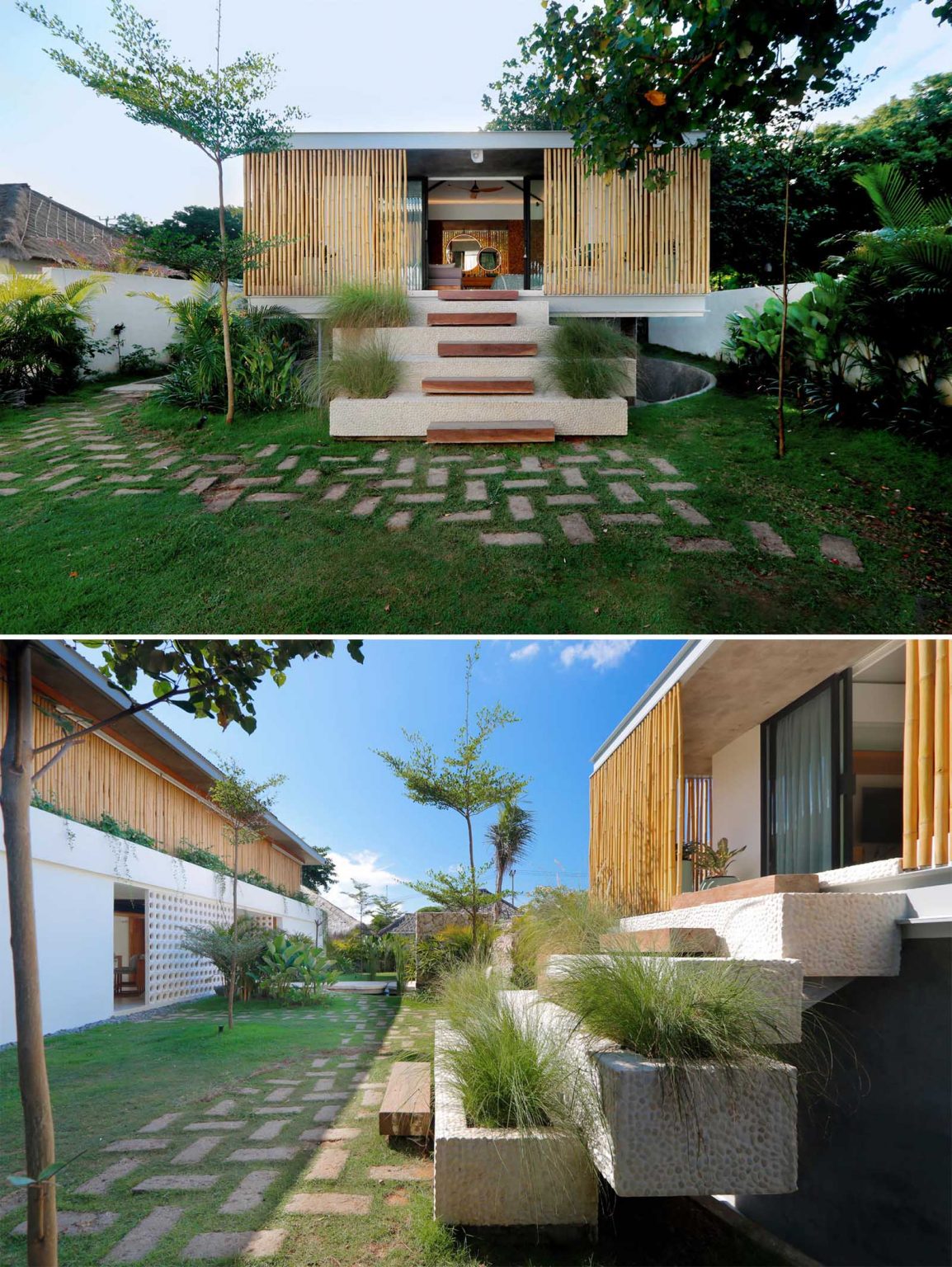 Bamboo Screens Add Privacy To This Beachfront Island Villa