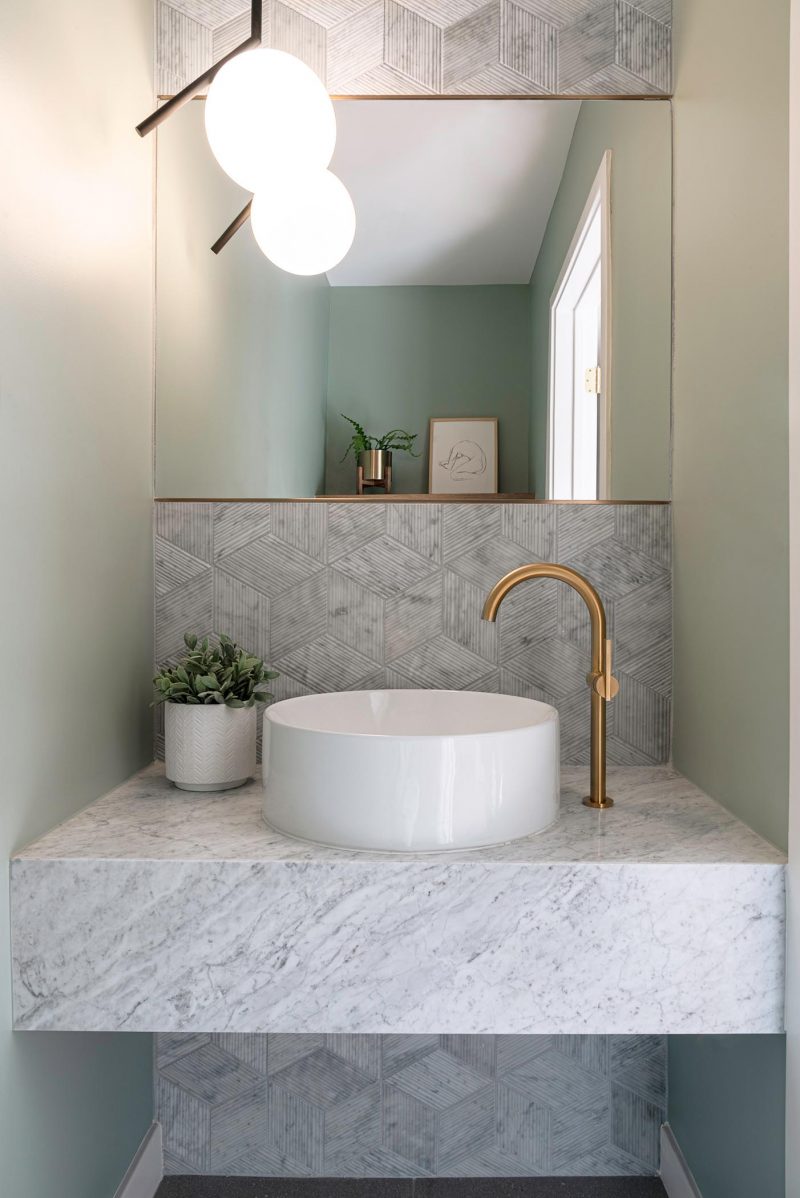 14 Design Ideas For Modern Powder Rooms That Include Color Or Texture