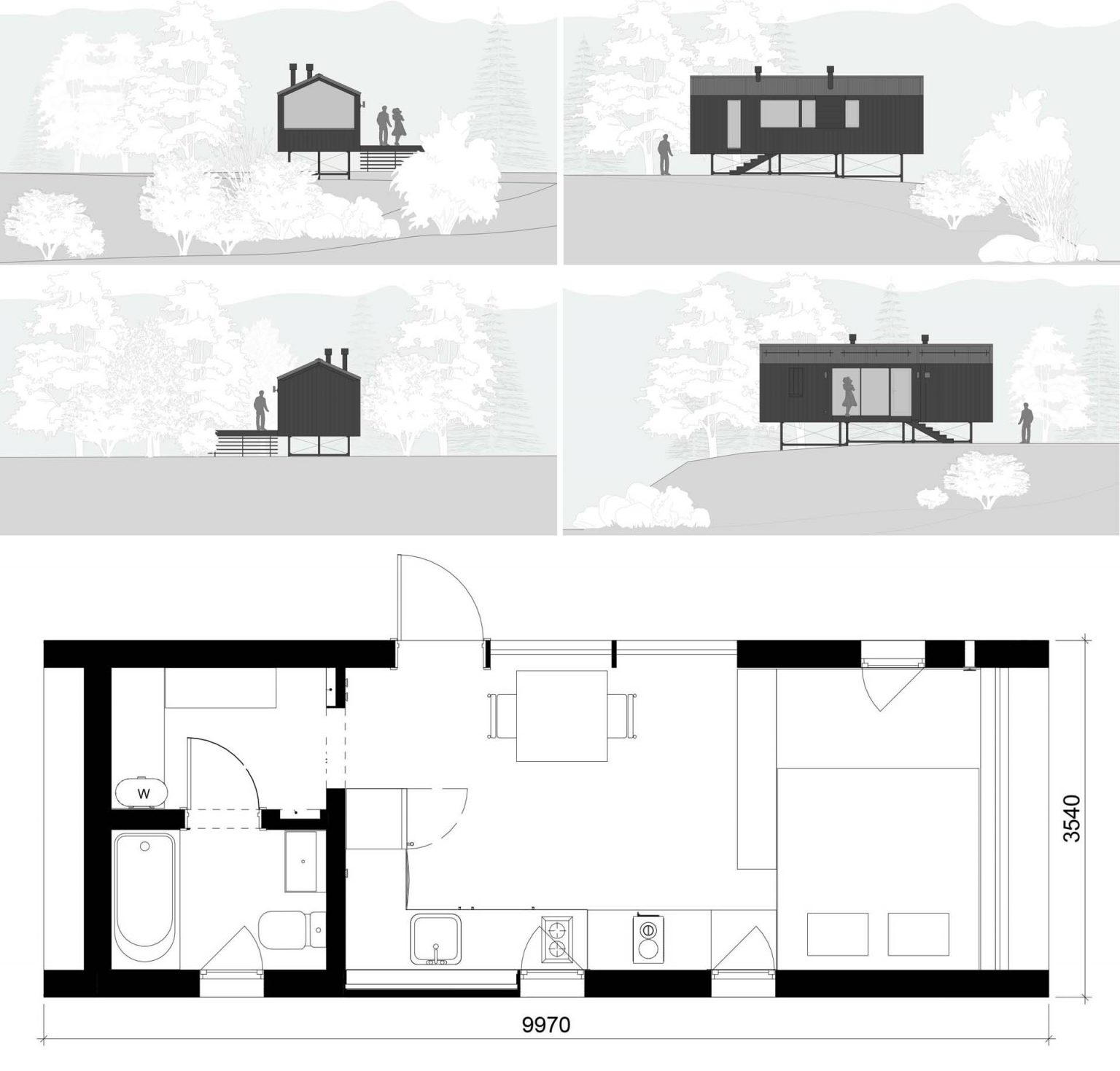 The Oak-Lined Interior Of This Cabin Is A Warm Escape From The Weather ...