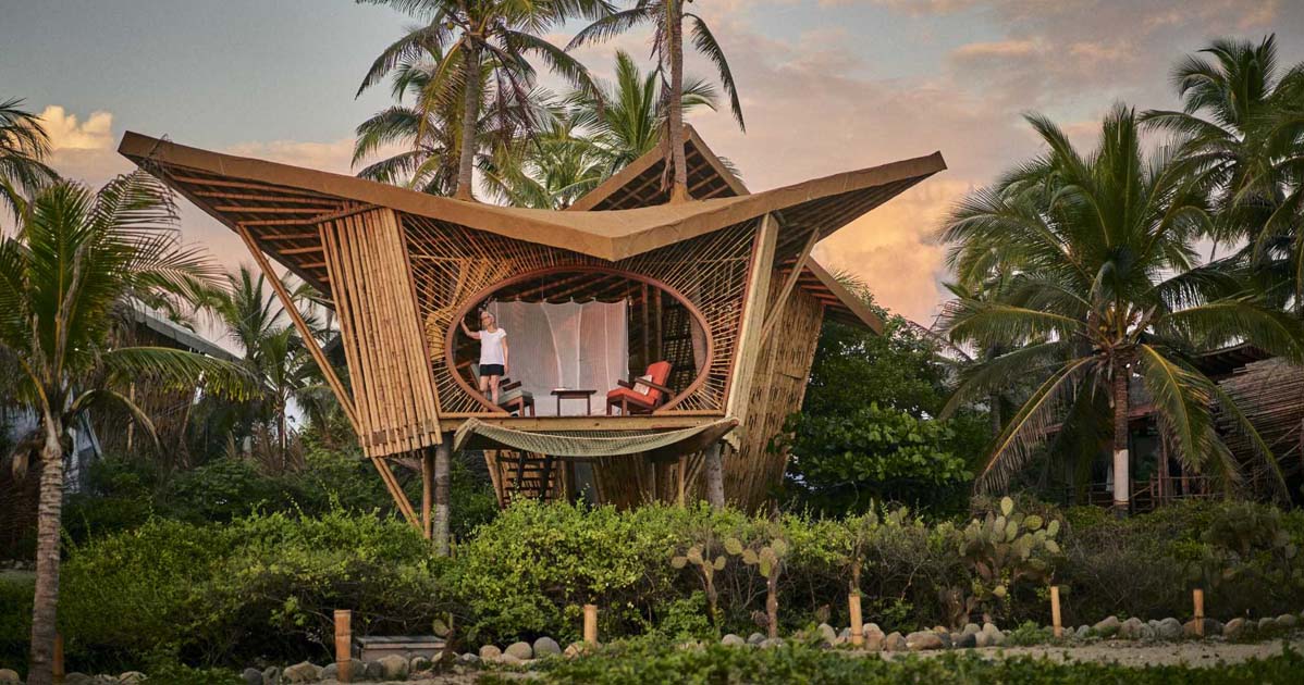 A Collection Of Bamboo Treehouses Was Designed For This Holiday Resort