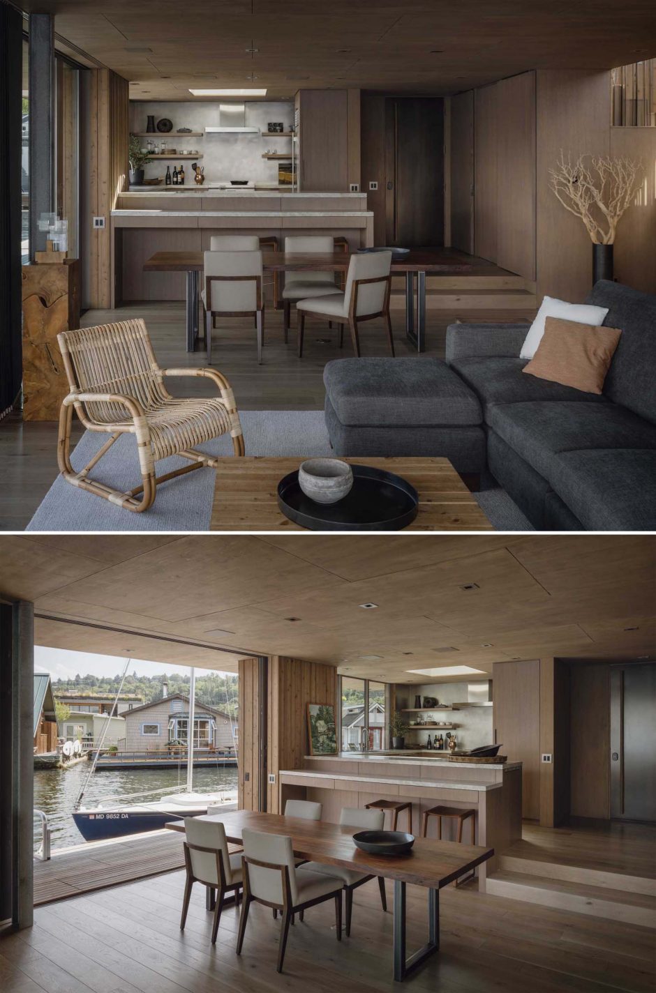 This Floating Home Was Designed With 180 Degree Views Of The Water