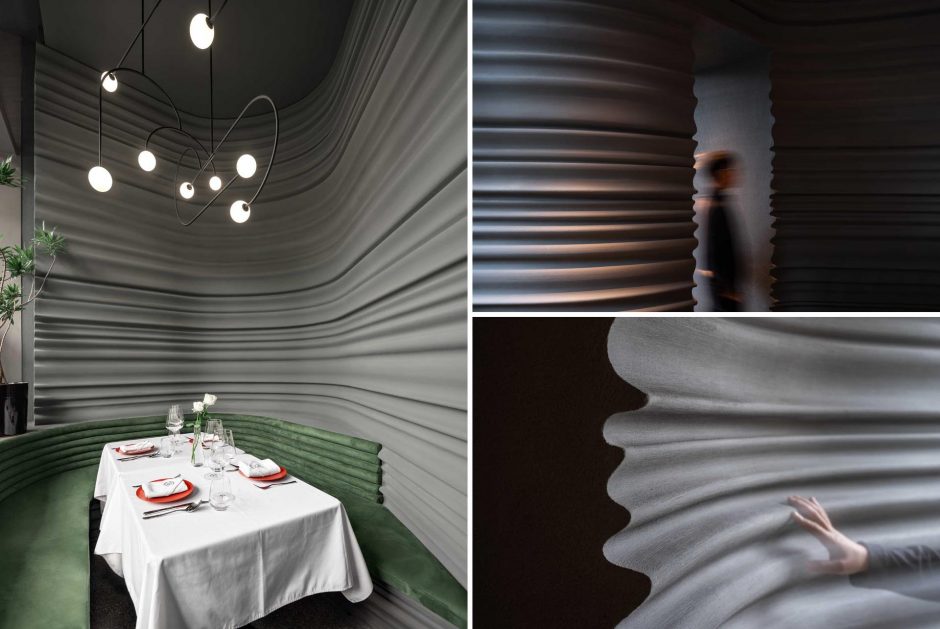 The Sculptural Walls In This Restaurant Were Inspired By Painting ...