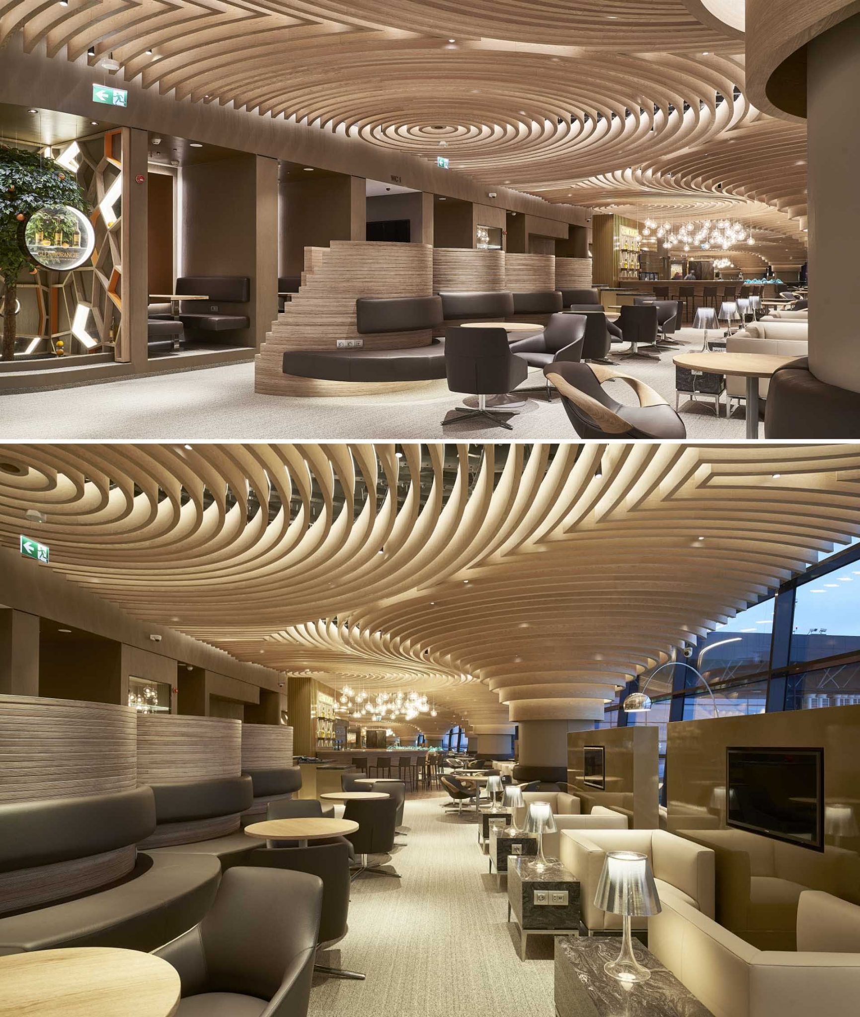 This Sculptural Wood Ceiling Evokes The Feeling Of Motion, Which Is ...
