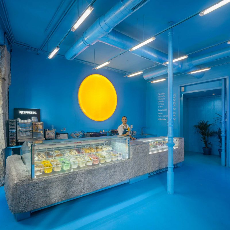 A Bold Color Palette Sets The Personality Of This Ice Cream Shop In Spain