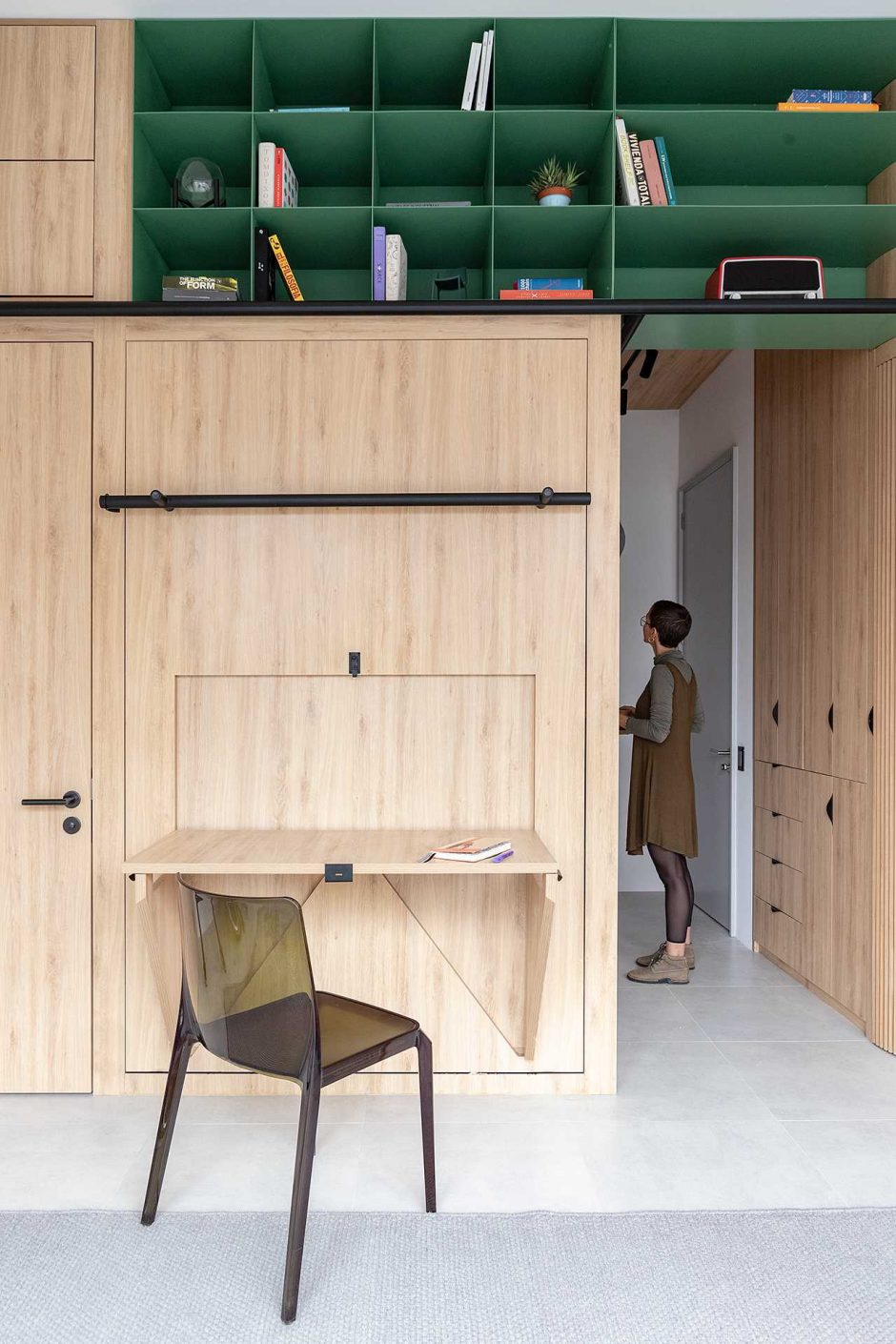 Custom Cabinet Design Makes The Most Of This Small Apartment Space