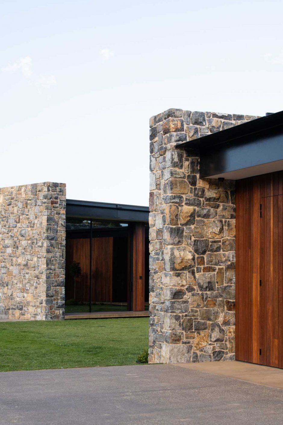 The Stone Walls Found Throughout This House Are Designed To Complement ...