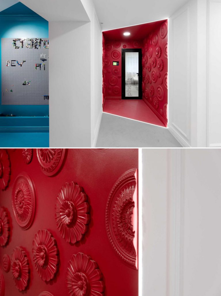 A Creative Idea For Painting Walls And Floors Gave This Office A Unique ...