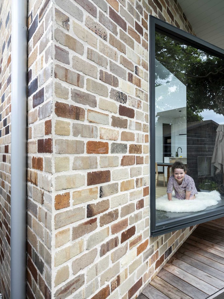 The Angled Brick Walls Of This Home Allow For A Window Seat In The ...