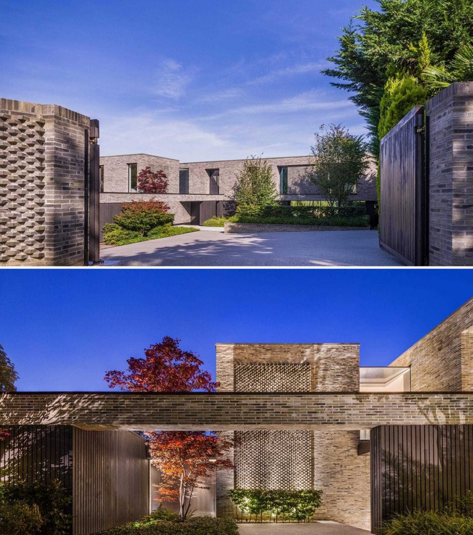 Waterstruck Bricks Were Used Extensively Throughout This Modern Home