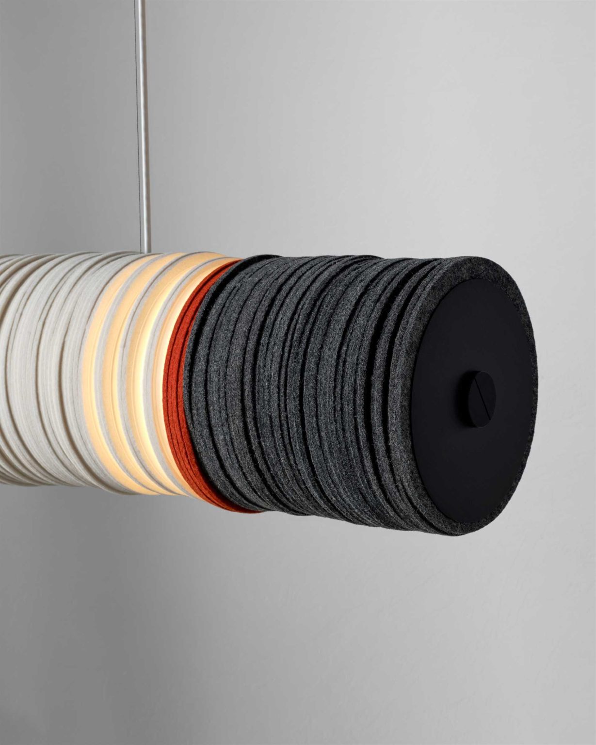 This Lighting Collection Is Made With Upcycled Felt And Aluminum