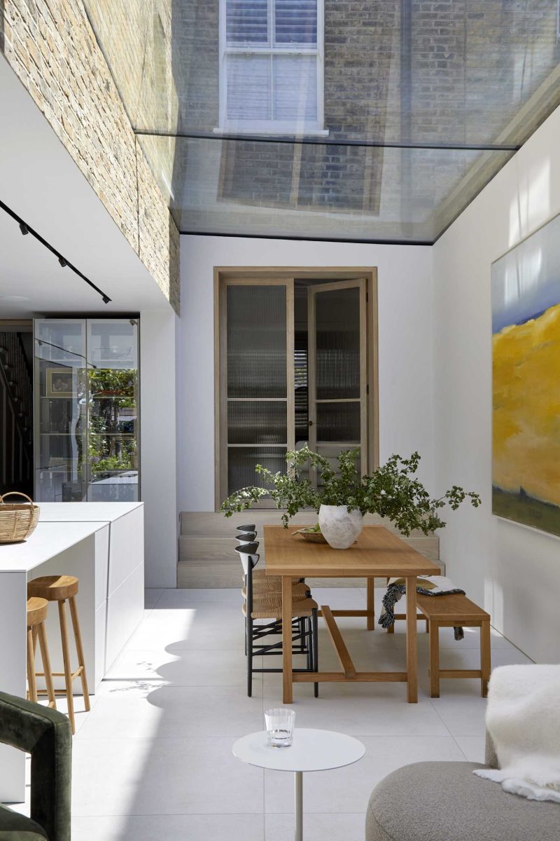 A Glass Roof Lets Light Flood Into This Home Extension In London | ARCHCOD