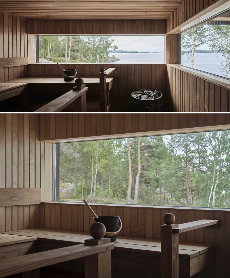 Natural And Blackened Wood Create A Contrasting Design For This ...