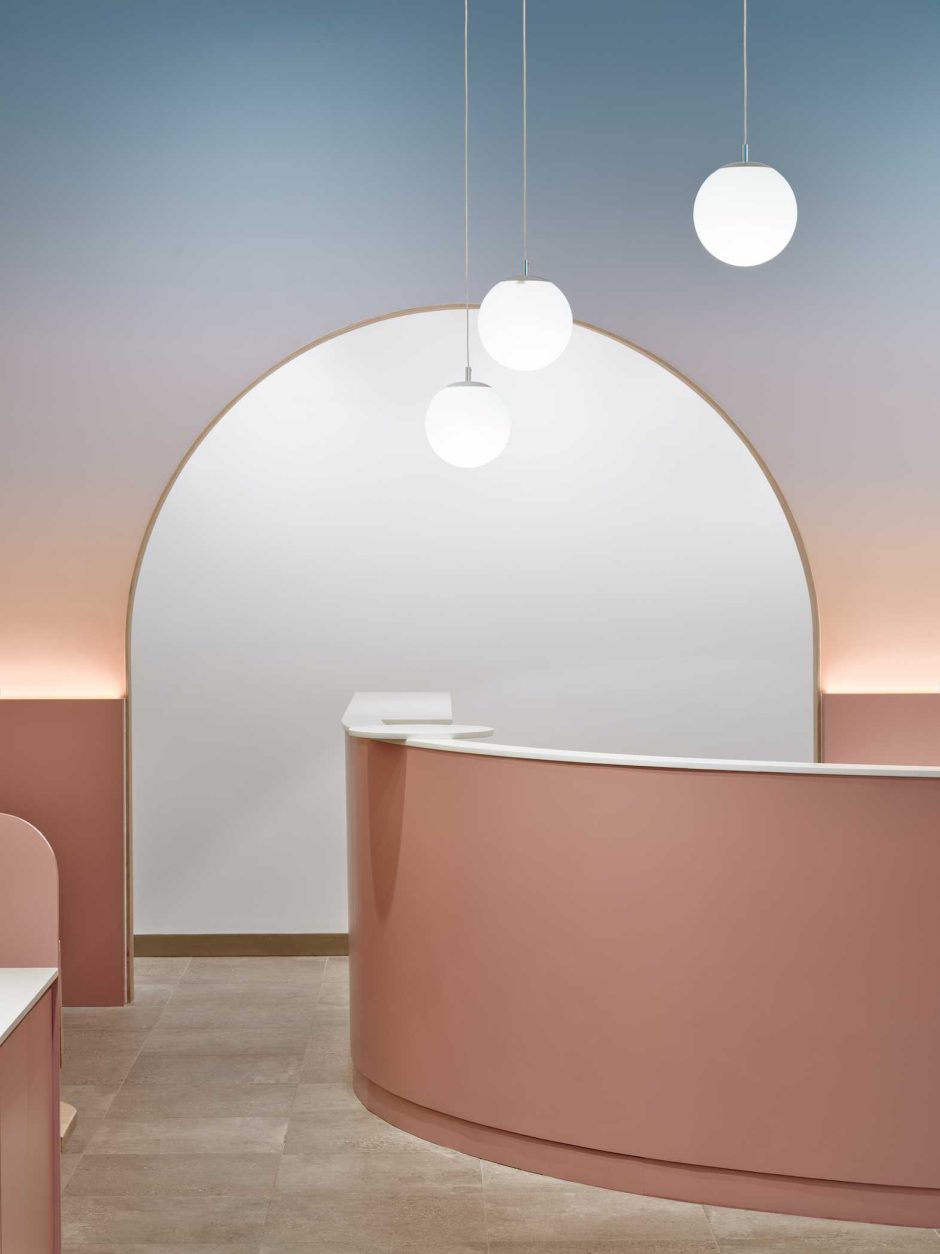 Soft Colors Were Used To Design A Relaxed Atmosphere For This Cafe