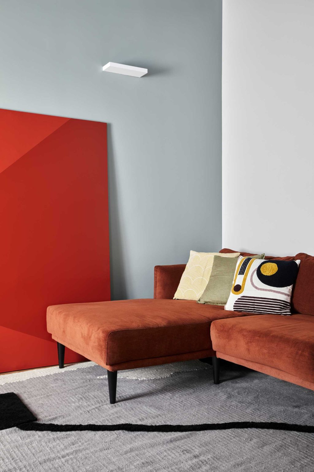 Before & After - A Remodeled Apartment Interior Uses Bold Colors In Its ...
