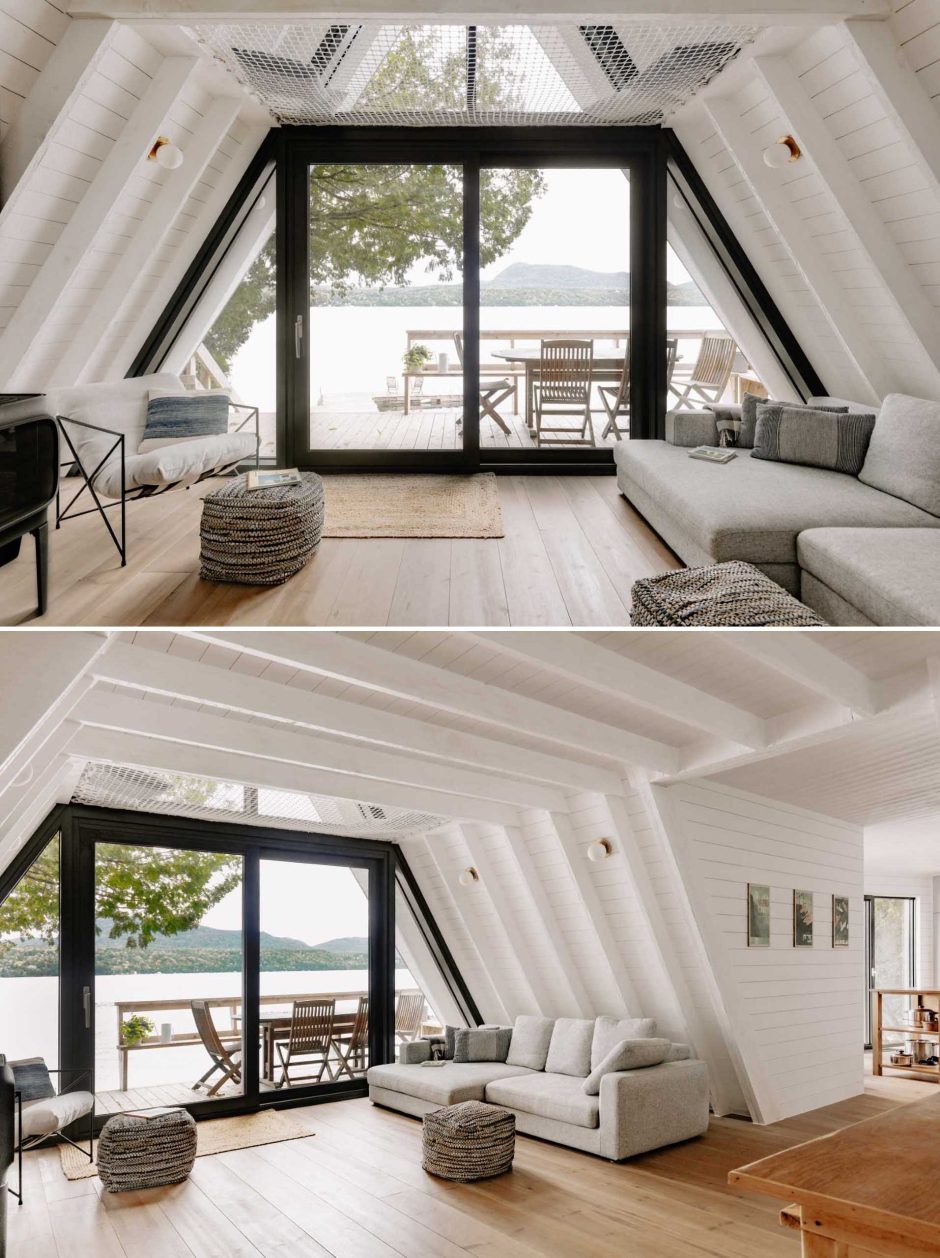 This Secluded A-Frame Cabin Was Given A Contemporary Design Update