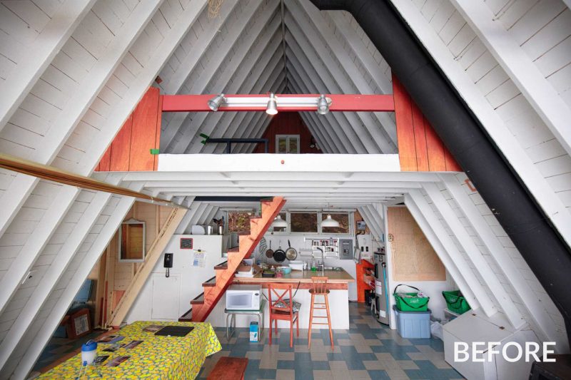 This Secluded A-Frame Cabin Was Given A Contemporary Design Update