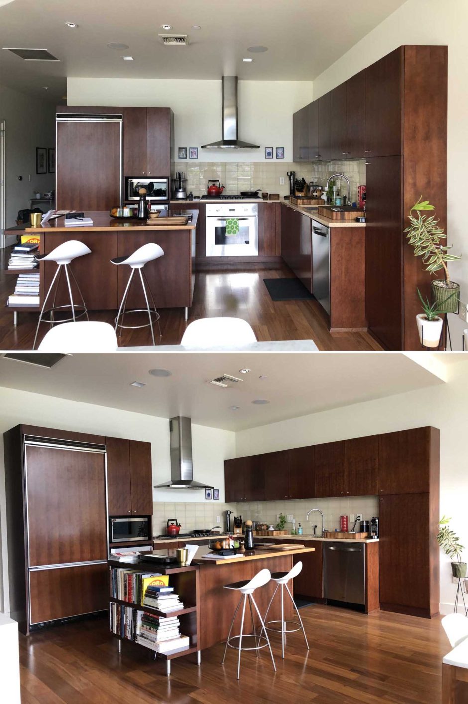 Before & After - An Interior Remodeled With A Soft Color Palette