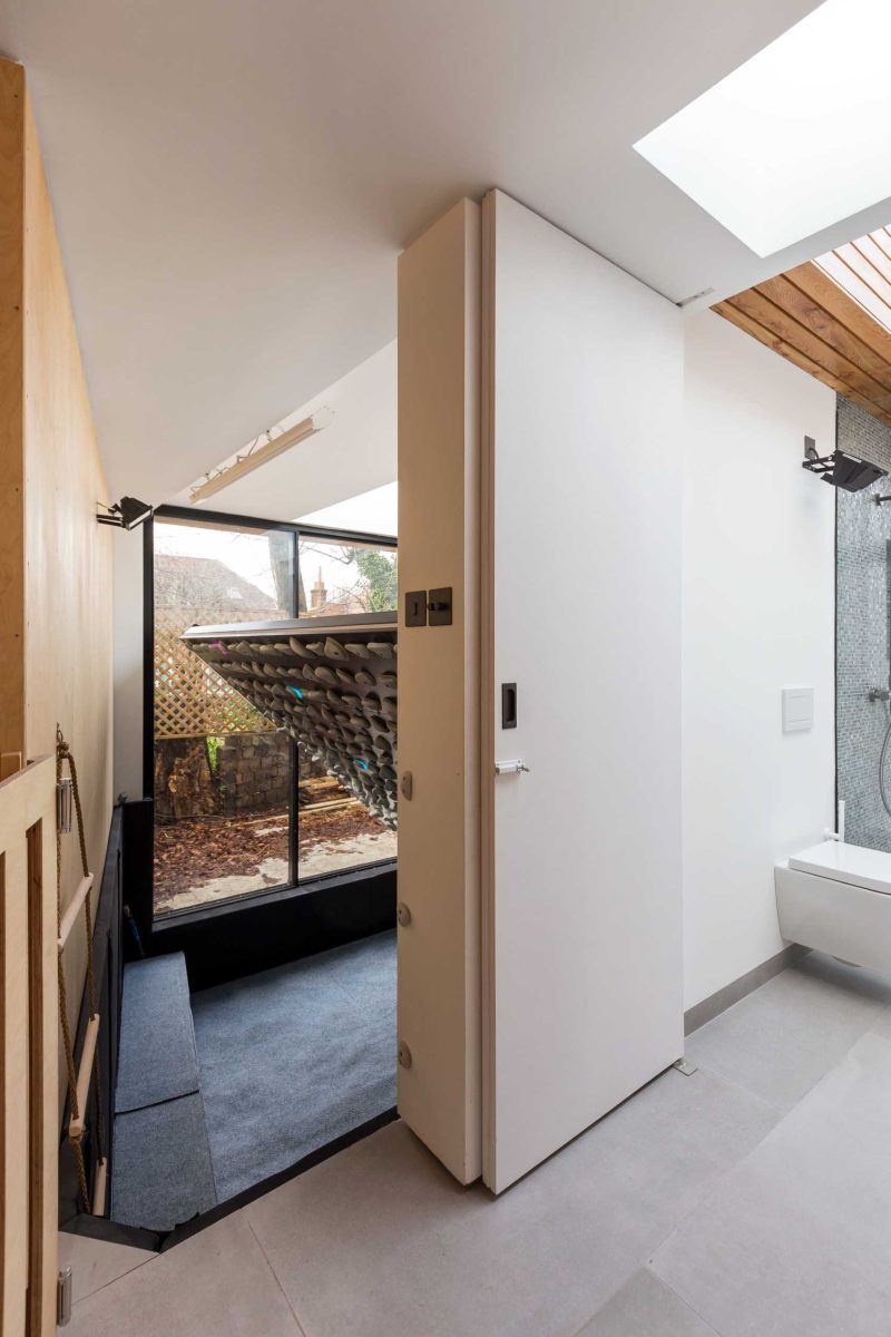 This Backyard Office Also Has A Rock Climbing Gym