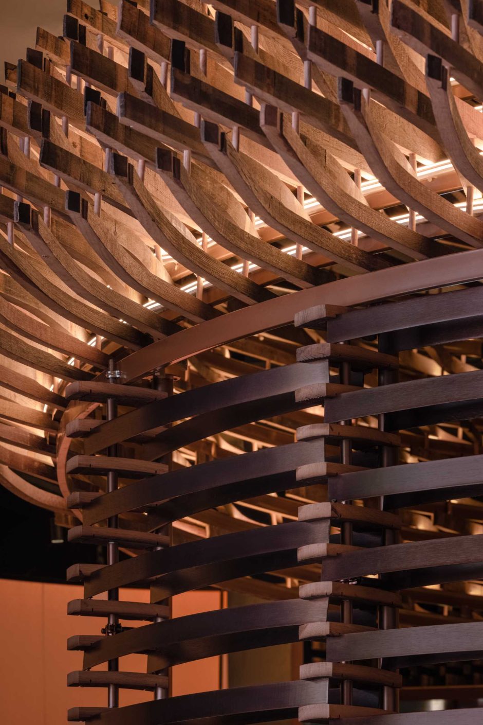 6,000 Pieces Of Discarded Whiskey Barrels Were Used In The Design Of ...