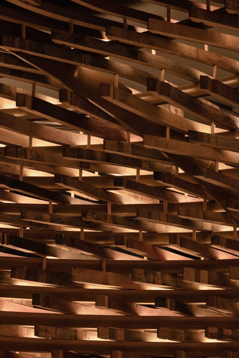 6,000 Pieces Of Discarded Whiskey Barrels Were Used In The Design Of ...