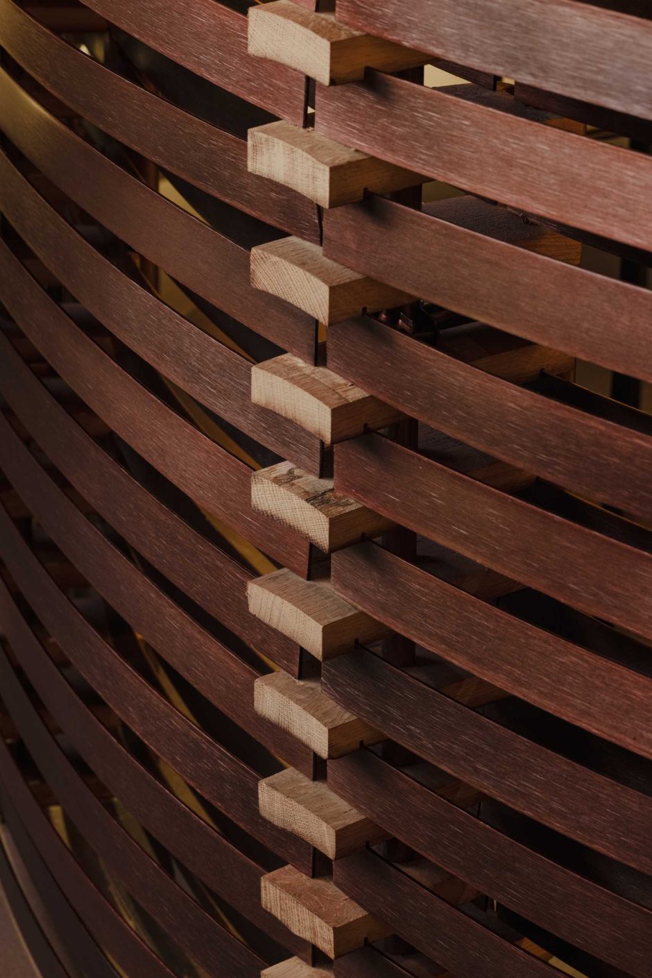 6,000 Pieces Of Discarded Whiskey Barrels Were Used In The Design Of ...