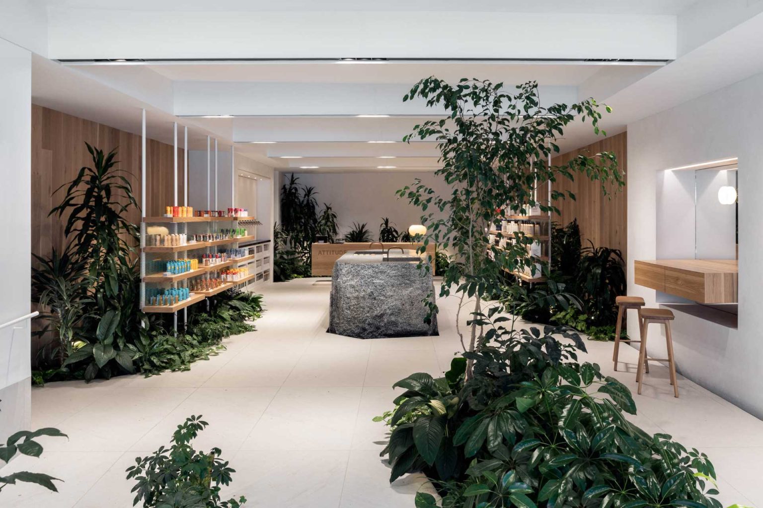 A Large Sliding Window Offers A Look Inside This Nature-Inspired Store ...