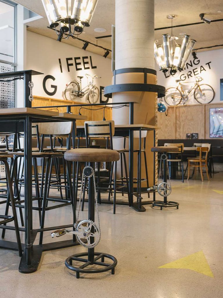 This Cafe In Austria Has A Cycling Inspired Design