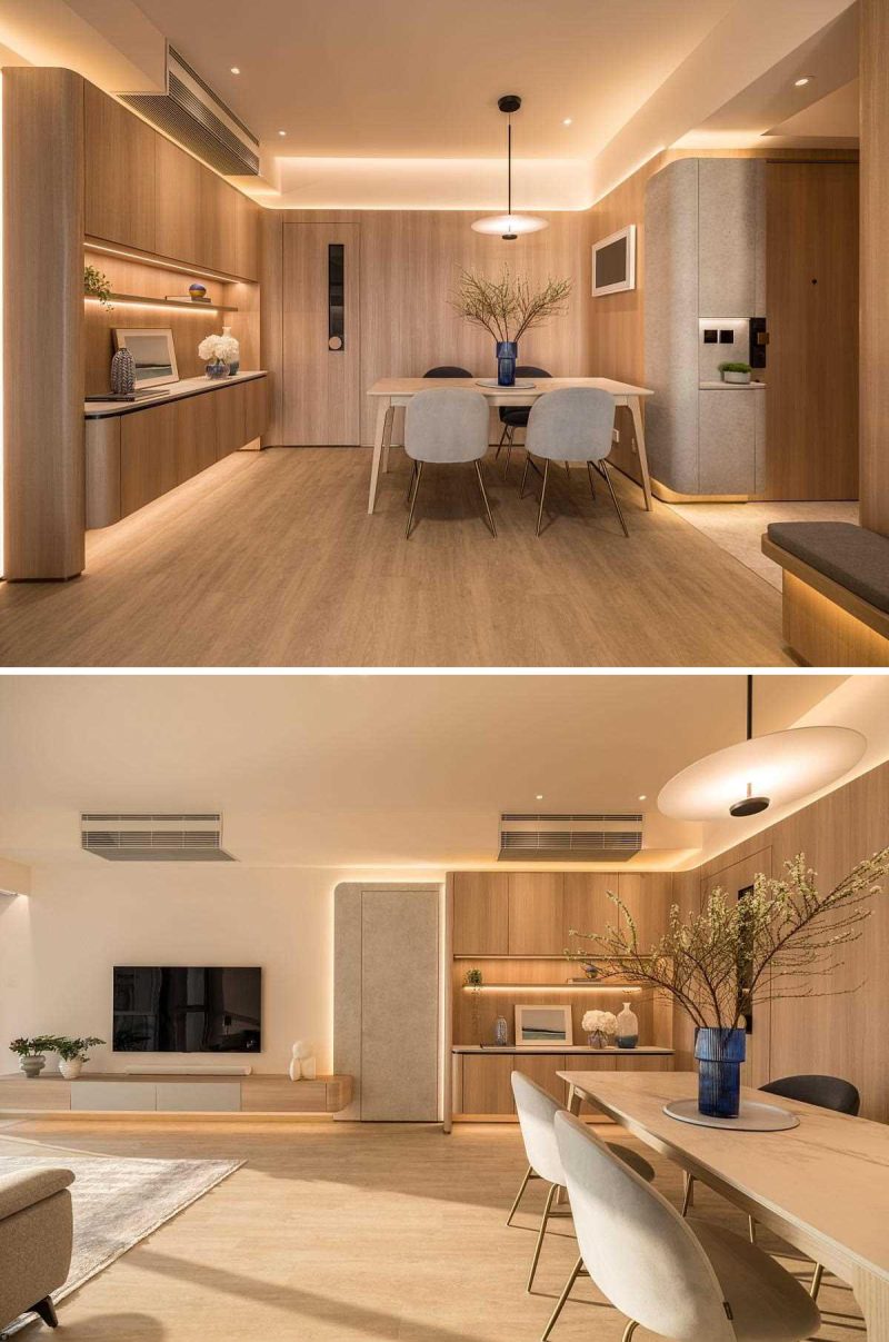 LED Lighting Is Hidden Throughout This Home To Create A Soft Warm Glow