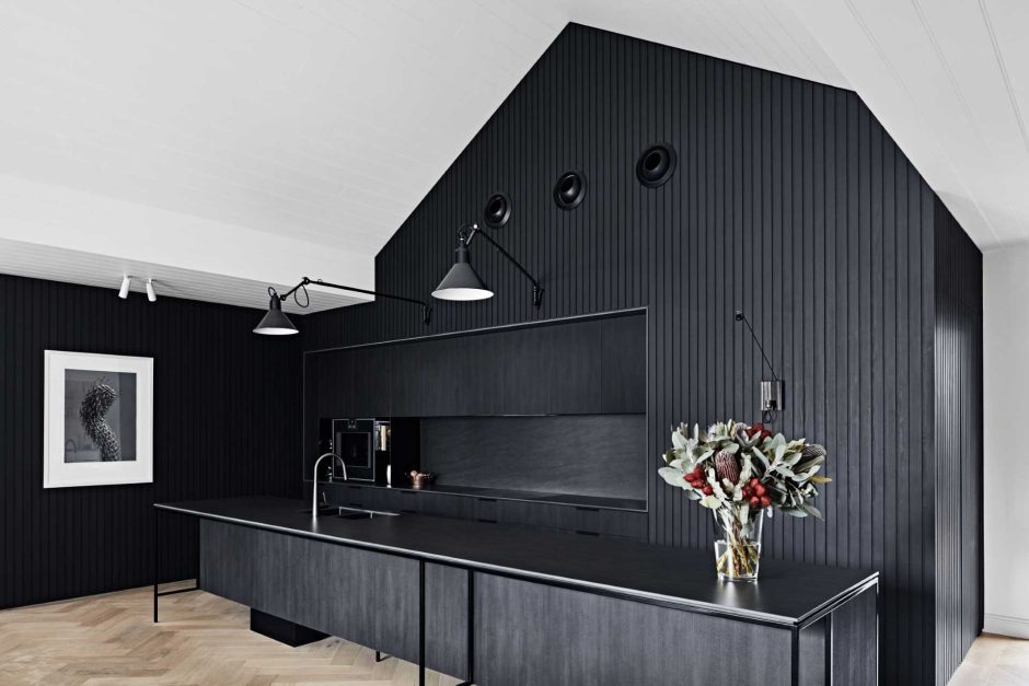 A Black Kitchen Is A Bold Design Choice For This Home