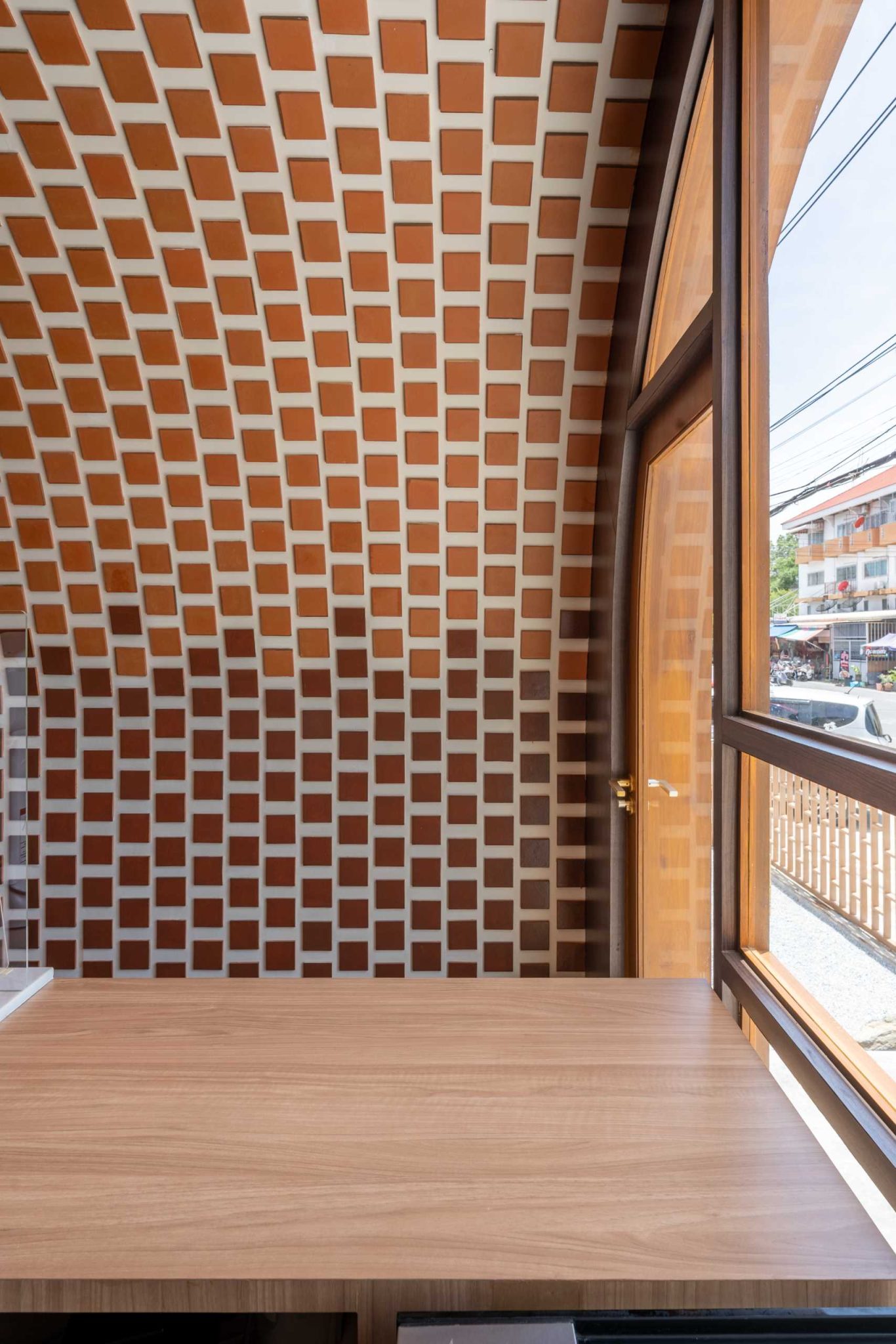 The Large Arch Window In Front Of This Cafe Offers A Glimpse Of The ...