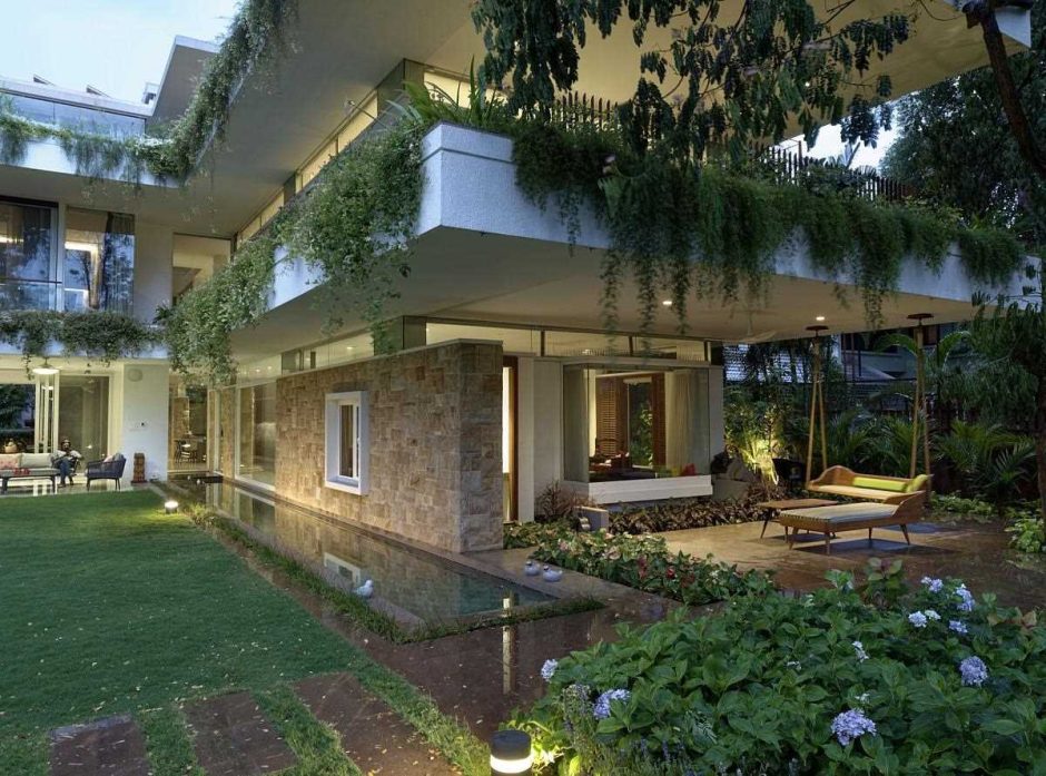 Overhanging Plants Surround The Exterior Of This Home