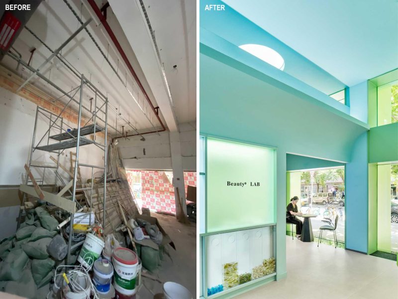 Before & After - A Dark Retail Space Transformed Into A Bright Skincare ...