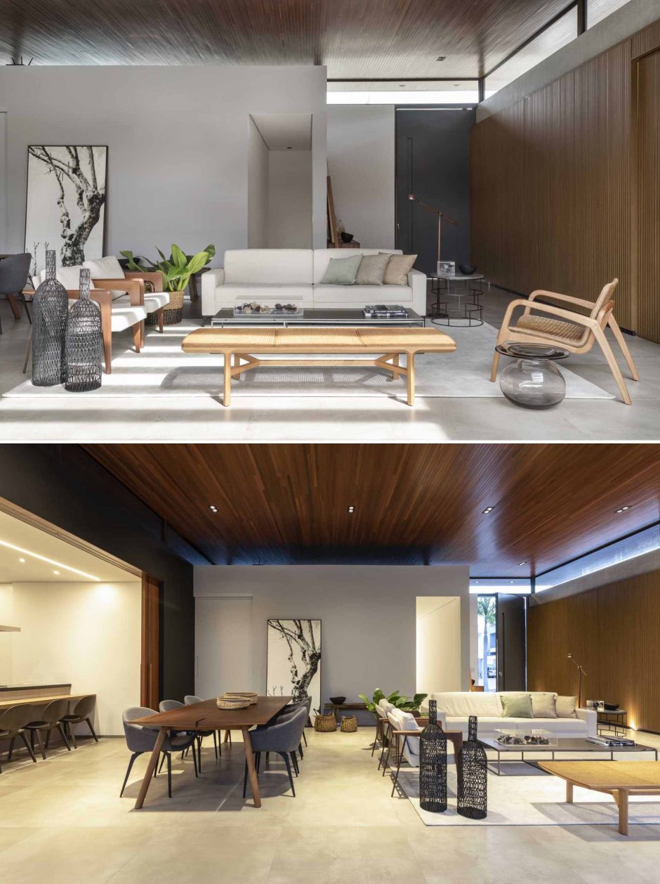 A Large Double Height Ceiling Allows The Social Areas Of This Home To ...