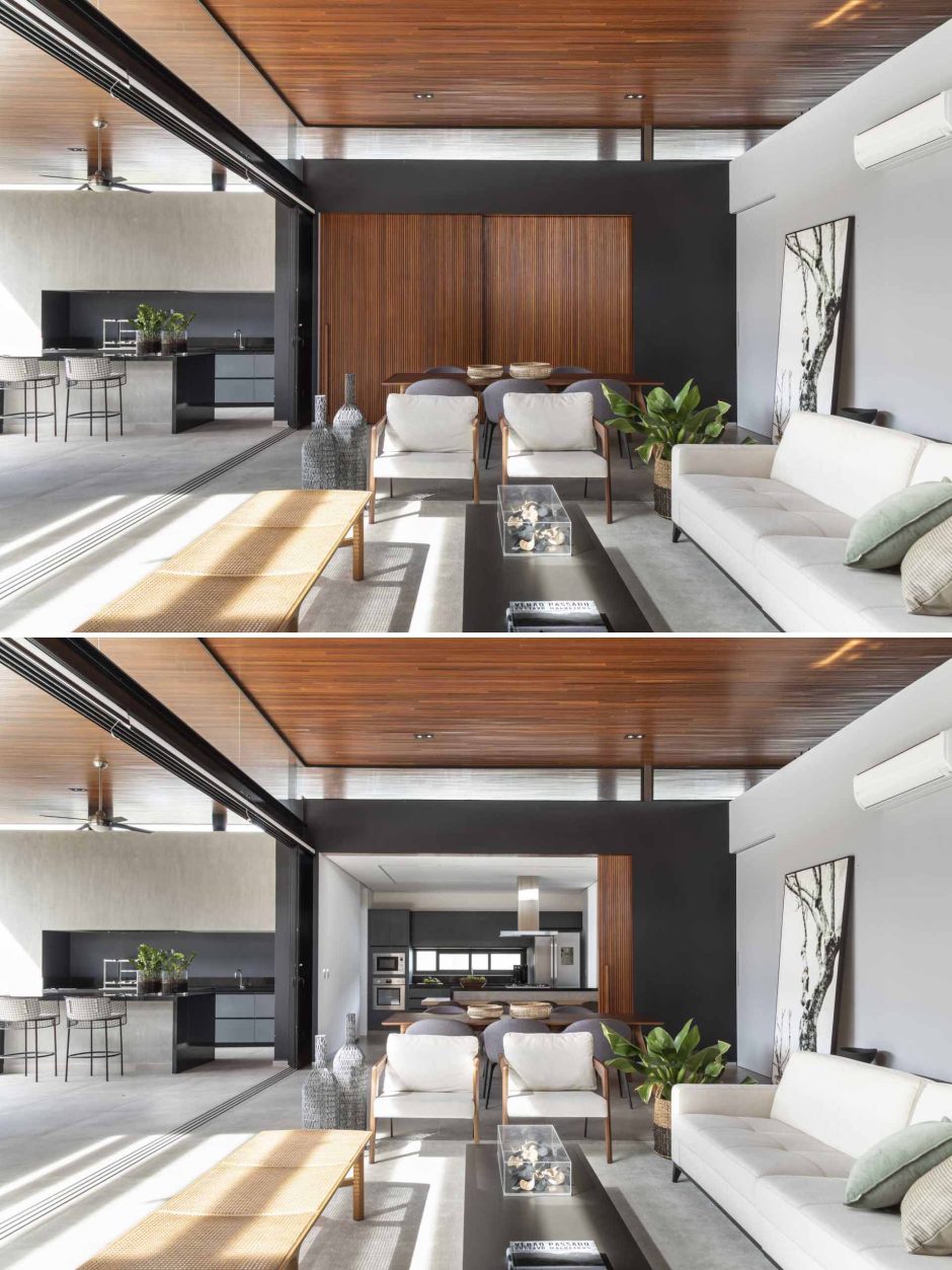 A Large Double Height Ceiling Allows The Social Areas Of This Home To ...